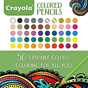 Crayola Colored Pencils For Adults (50 Count), Deluxe Art Pencil Set, Easter Gifts [Amazon Exclusive]