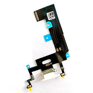 YESUN USB Charging Flex Cable for iPhone XR Charger Connector Headphone Dock Jack Plug Port (White)