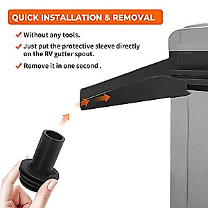 RV Cover Protector, Alpha Rider RV Gutter Spout Cover System，RV Rain Gutter Extension Cover Keeps RV Cover from Gutter Spout Damage