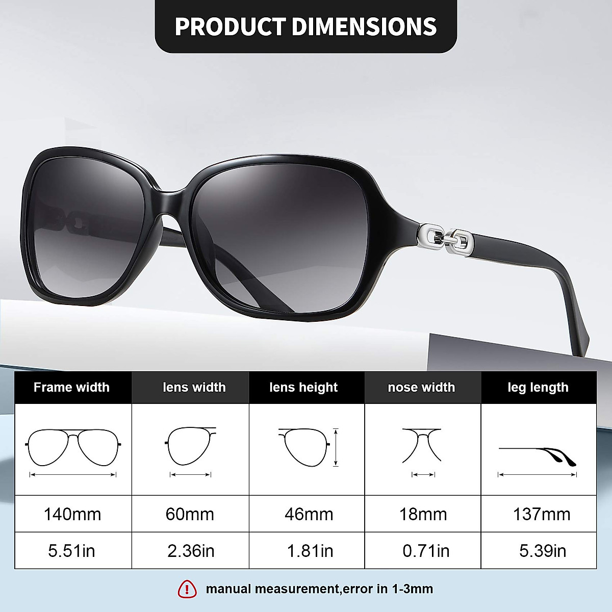 AOMASTE Retro Square Polarized Sunglasses for Women UV400 Protection Driving Outdoor Eyewear