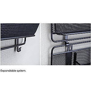 Safco Products 6450BL Onyx Mesh Multifunction Panel Organizer, Black