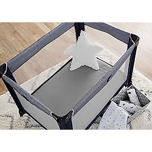 American Baby Company 3 Pack Fitted Pack N Play Playard Sheet 27" x 39", Soft Breathable Neutral 100% Cotton Jersey Pack and Play Sheet, Gray Star/Zigzag, for Boys and Girls, Fits Most Mini Crib