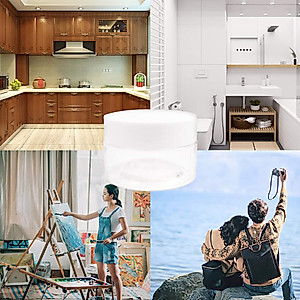 24 Pcs 1oz Plastic Cosmetic Jars,Round Leak Proof Clear Container with Lid,Wide-Mouth Refillable Small Storage Containers for Slime,Cosmetic,Lotion,Candy,Craft