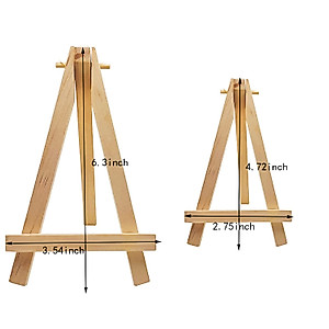 XYSMZM 10 Pcs 5 Inch Mini Wood Display Easel for Displaying Small Canvases, Photos