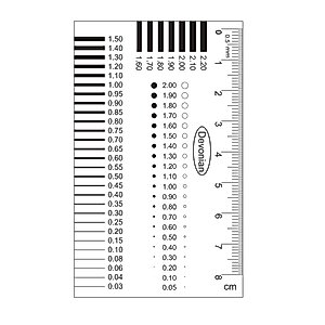 Devonian Polyethylene Terephthalate High-Precision Transparent Crack Width Ruler,Scratch and Spot Appearance Inspection Ruler (5 Pcs)