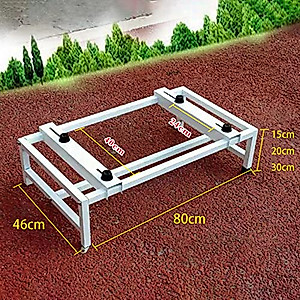 FANOYA Mini Split Bracket, Slab Condenser Stand, Heavy Duty Ground Stand Bracket for Ductless Mini Split Air Conditioner and Heat Pump, White