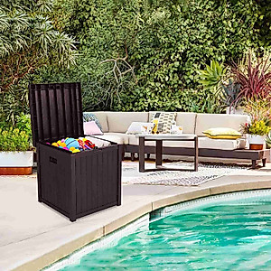 FRITHJILL Storage Deck Box, Outdoor Garden Tools and Storage Container for Patio Furniture, Store Items on Patio, Garage, Yard，51 Gallon
