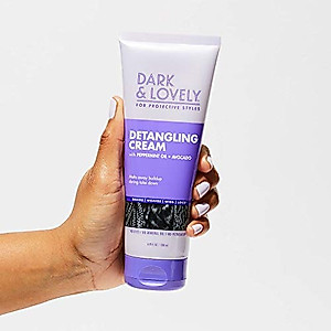 SoftSheen-Carson Dark&Lovely Detangling Cream, 6.8 Fl Oz - For Protective Styles, With Peppermint&Avocado Oil for Braids, Weaves, Wigs&Locs No Dyes, No Mineral Oil, No Petrolatum