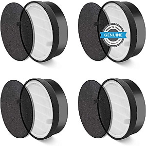 LEVOIT LV-H132 Air Purifier Replacement Filter, 3-in-1 Nylon Pre-Filter, High-Efficiency Activated Carbon, LV-H132-RF, 4 Pack
