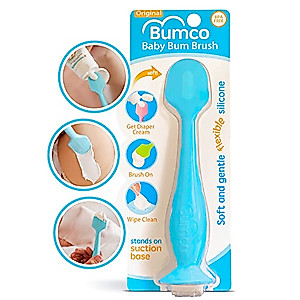 Bumco Baby Diaper Rash Cream Applicator - Baby Bum Brush Diaper Cream Spatula for Butt Paste Diaper Cream - Newborn Baby Essentials, Perfect for Baby Registry, Baby Shower Gifts - Blue