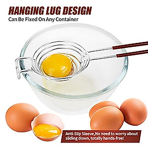 SOLEADER Egg Separator-Yolk White Separator Tool-Food Grade Stainless Steel-Dishwasher Safe-Work for XL Jumbo Eggs