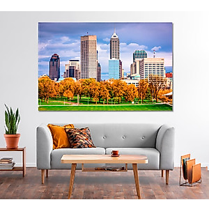 Autumn in Indiana USA Canvas Print 1 Panel / 36x24 inches