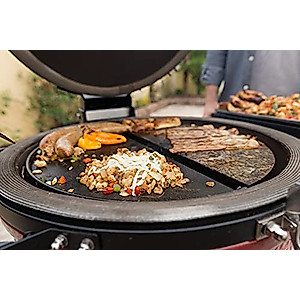 Kamado Joe BJ-HCIGRIDDLE Half Moon Cast Iron Reversible Grill Griddle for Big Joe, Black
