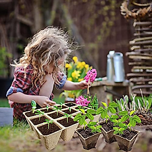 Fooyekep Seed Starter Tray,20 Pack Peat Pots for Seedlings,240 Cells Biodegradable Seed Starter Pots Germination Trays,Organic Seed Starter Kit with 20 Pcs Plant Labels