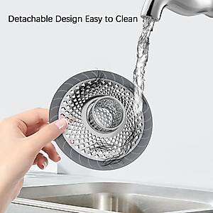 Drain Hair Catcher Bathtub Drain Strainers, Strainer Stainless Steel Drain Protector for Bathroom, Bathtub, Sink, washbasin, Kitchen