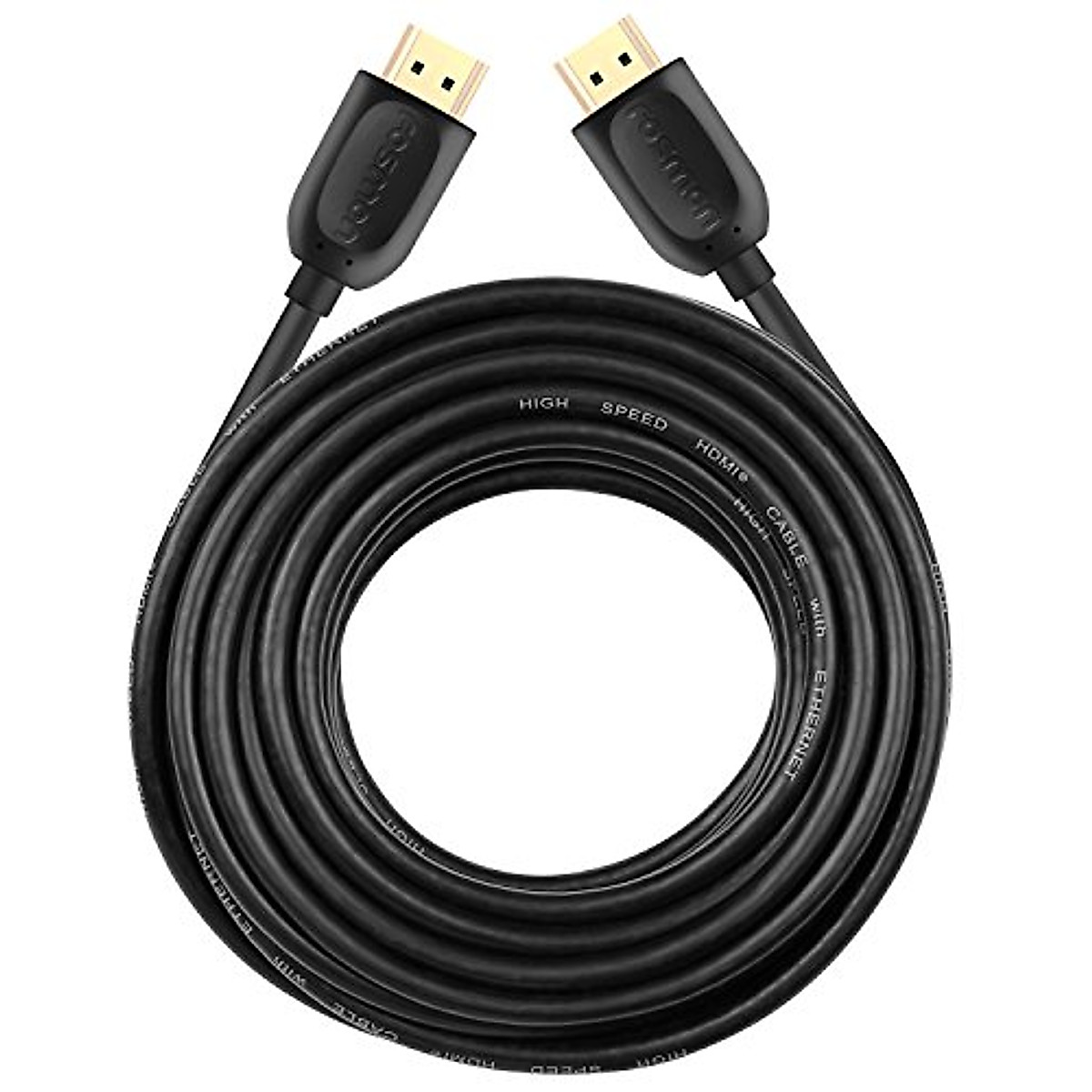 Fosmon 4K HDMI Cable 25 FT, Gold-Plated Ultra High Speed [10.2Gbps UHD 2160p@30Hz 3D HD 1080p] Supports Fire TV, Apple TV, Ethernet, Audio Return, Xbox Playstation PS3 PS4 PC