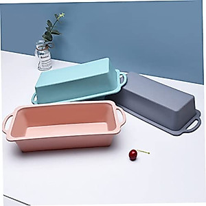 RORPOIR 1pc Cake Mold Square Cupcake Pans Pizza Tray Silicone Muffin Pan Rectangular Toast Pan Toast Baking Rectangular Bread Baking Tools Home Bakeware DIY Bread Mold Silica Gel Self Made