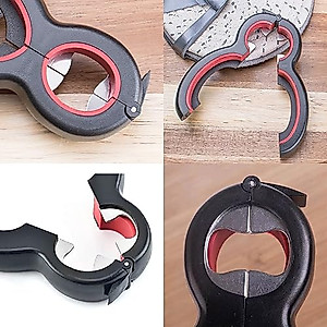 Can Opener for Seniors with Arthritis Helping Hand Jar Opener for Weak Hands Easy Opener with Silicone Jar Opener Gripper Adjustable Multiple Opener 6 in 1 Bottle Opener Jar Lid Jar Opener