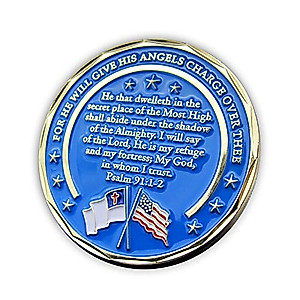 Medical Doctor Psalm 91 Challenge Coins, Gift for Doctors, Men & Women, The Lord is My Refuge & My Fortress, Primum Non Nocere - First Do No Harm. Pocket Token of Peace and Protection
