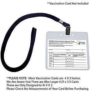 10 Pack - 4x3 Name Badge Holder with Lanyard - Clear Plastic Horizontal 4 x 3 Event Card Protector, Trade Show Ticket, Conference Nametag Holder by Specialist ID (Assorted Colors)