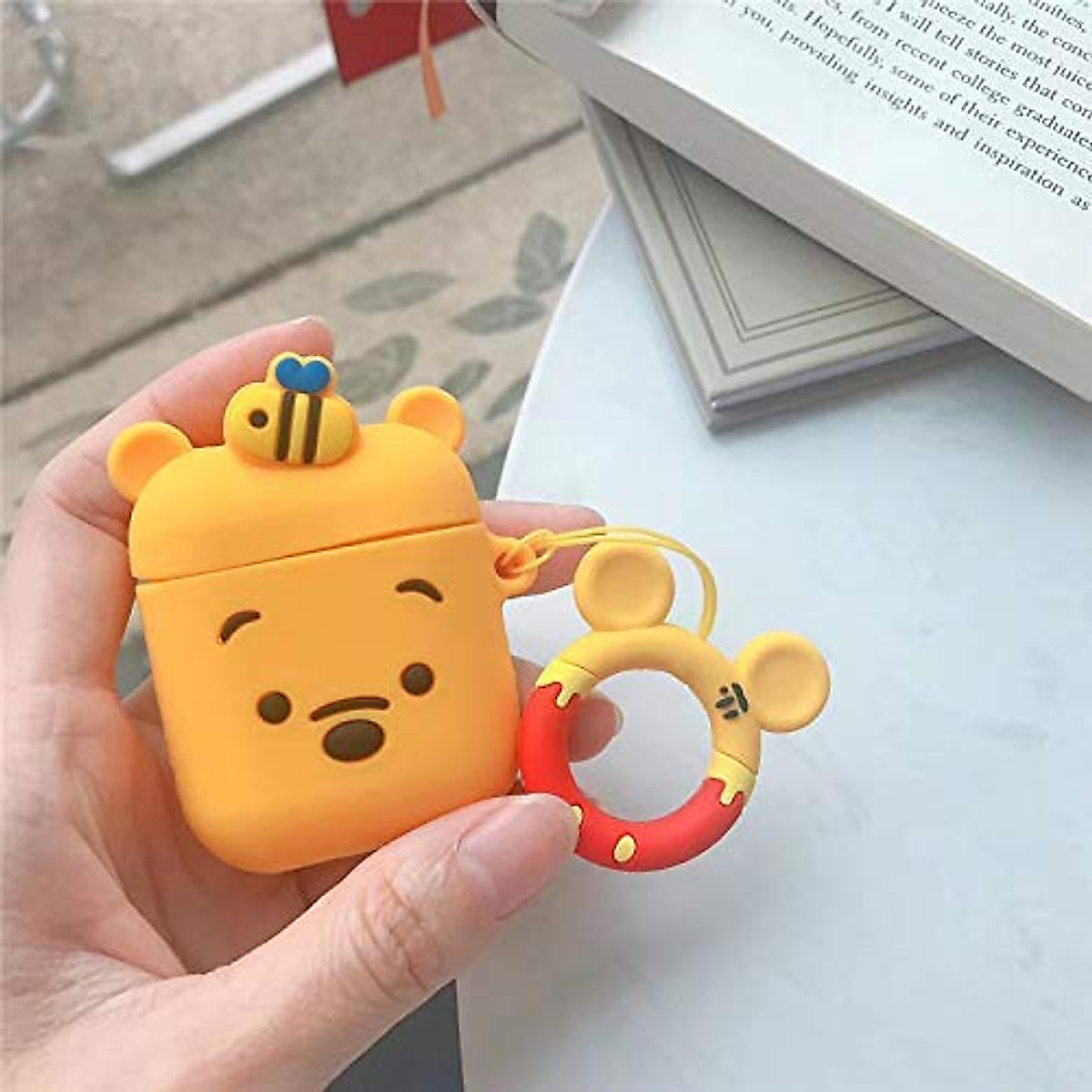 ZAHIUS Silicone Case Funny Cover Compatible for Apple Airpods 1&2[3D Cartoon Pattern][Designed for Kids Girl and Boys](Winnie)