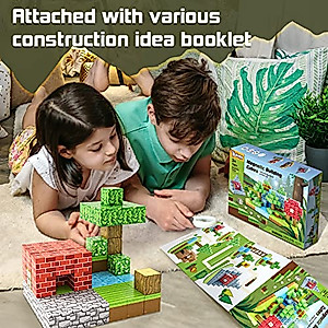 Magnetic Blocks-Build Mine Magnet World Set, Magnetic Toys for Boys & Girls Age 3-4 4-5 6-8, STEM Montessori Sensory Toys for Toddlers Gifts for 3+ Years Old Girls Boys, Fidget Cubes Construction Toys