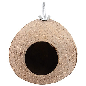 balacoo Parrot Toys Parrot Toys Bird Toy Shell Bird House Natural Hanging Bird House Bird Hut Bird Bed House Toy Cage Toy for Hamster Parrot Macaw with Screw Parrot Toys Bird Toy Bird Toy