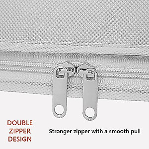 large clothing storage 3 blanket storage bag,Clothes Storage Bins -with zipper, Clear Window & Sturdy Carry Handles, storage bags for blankets and quilts,Toys 60 L