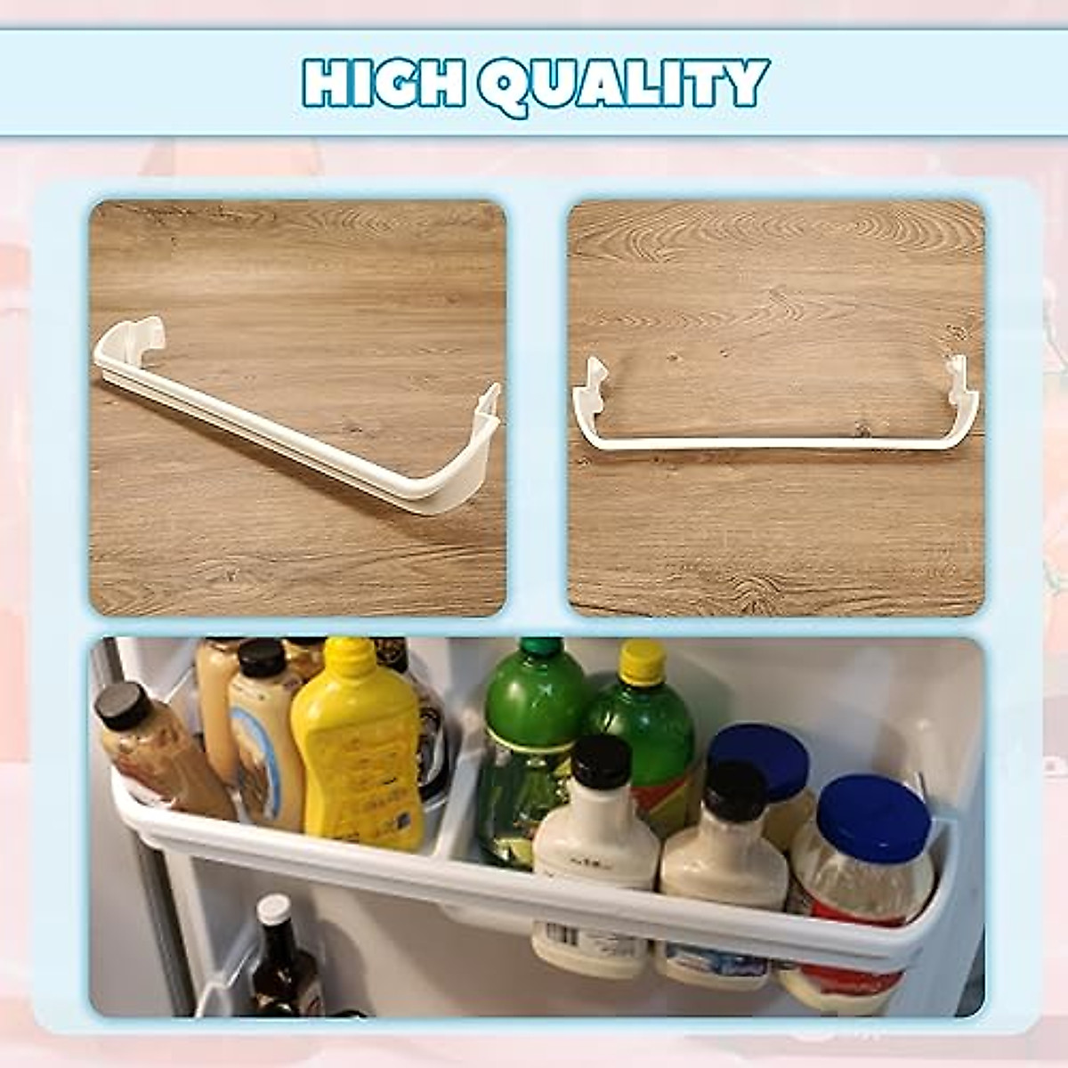 Kojem Refrigerator Door Shelf Compatible with Frigidaire Kenmore Refrigerator Rack Bar Replace for 240534701