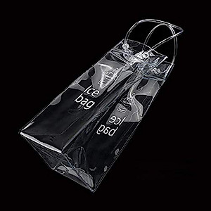 Ice Wine Bag Portable Collapsible Clear Wine Pouch Cooler with Handle for Party,Outdoor,Champagne,Cold Beer,White Wine,Chilled Beverages,Iced Drinks 3 Pack (2)
