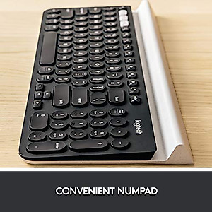 Logitech K780 Multi-Device Wireless Keyboard for Computer, Phone and Tablet – FLOW Cross-Computer Control Compatible – Speckles