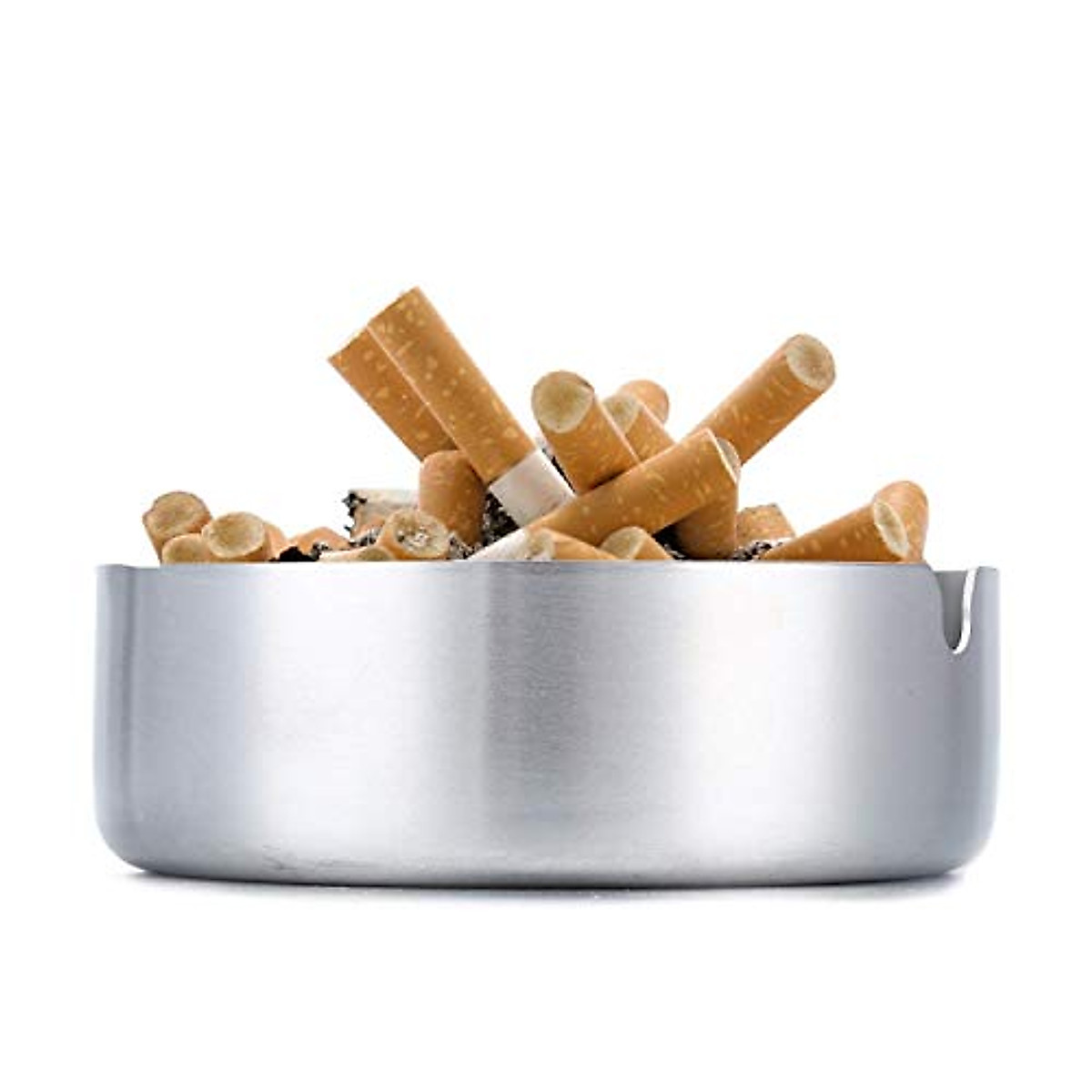 Pack of 3 Cigar Ashtray Tabletop Round Stainless Steel Ash Tray Suitable for Cigarette Ash Holder for Home
