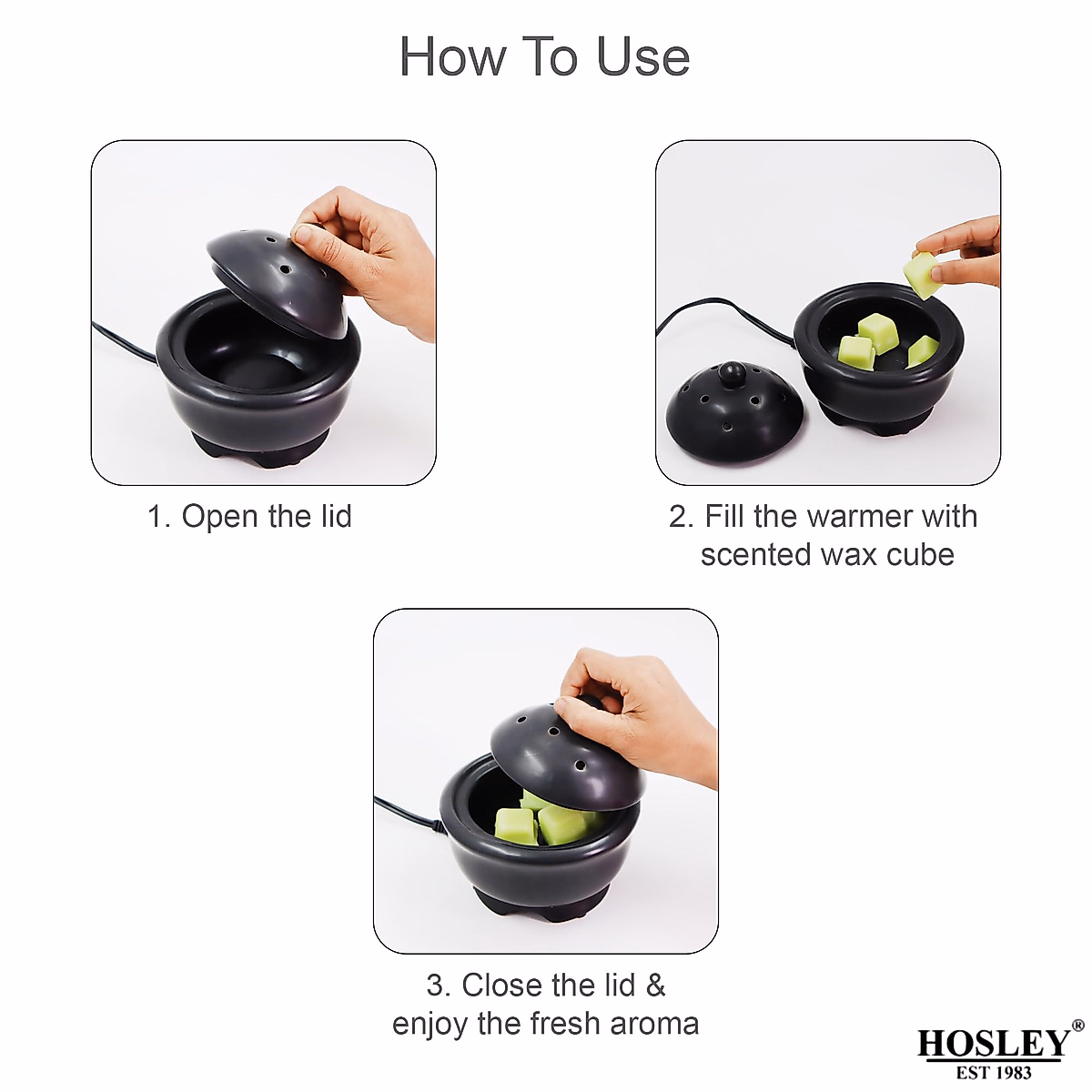 Hosley® Enchanting Aromas 5" High Electric Liquid Potpourri Pot Ceramic Warmer 110 Volts Stylish Home Fragrance Solution Compact Decor Accent for Customizable Scents Plug-and-Play Convenience for Cozy