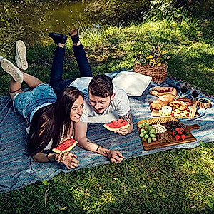 AIDEA Wood Cutting Board with Handle, Cheese Board Chartuterie Board，for Cutting and Serving 17"X11"bundle with 17"X6"(2 Pack)