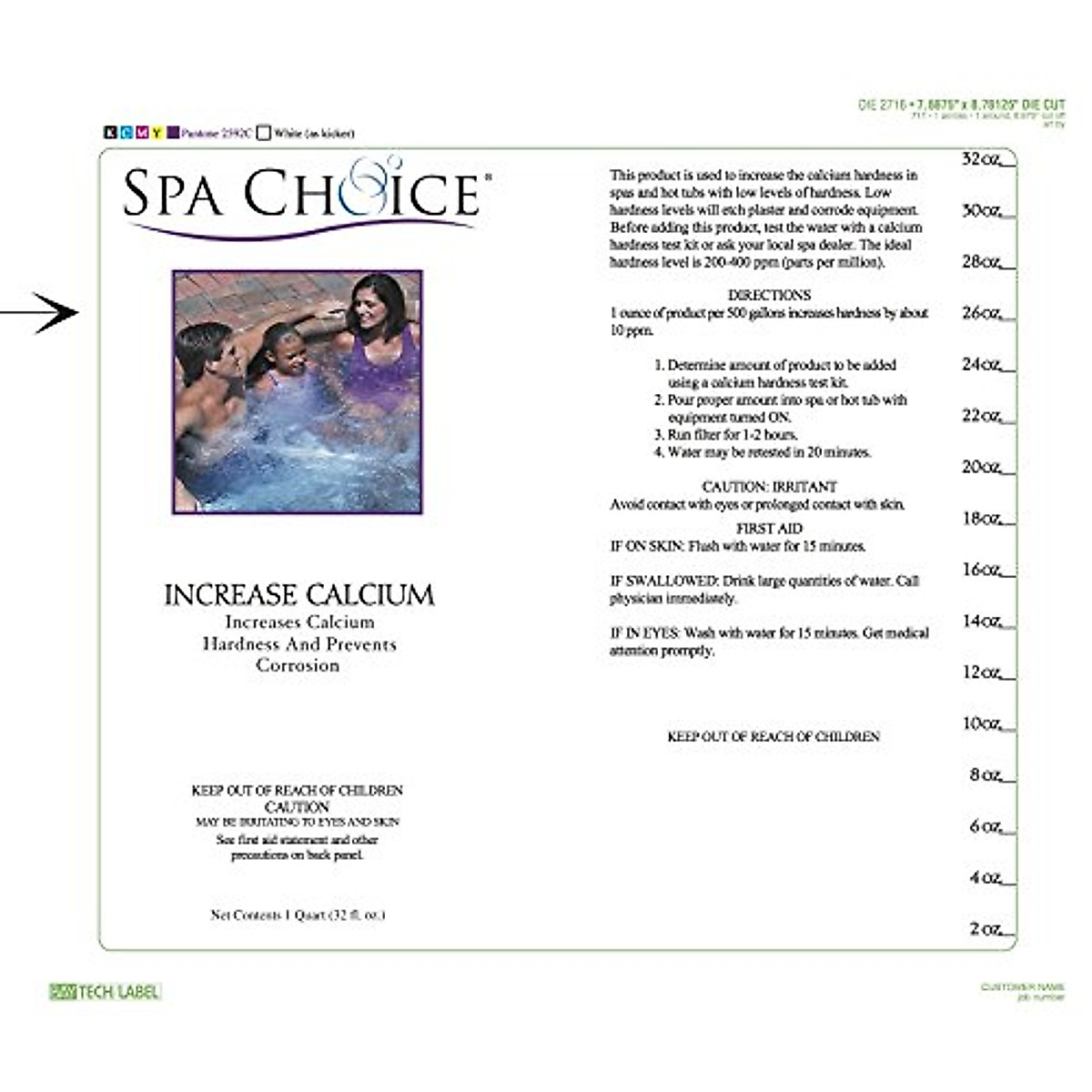 Spa Choice 472-3-3061 Increase Calcium Spa Chemical, 1-Quart
