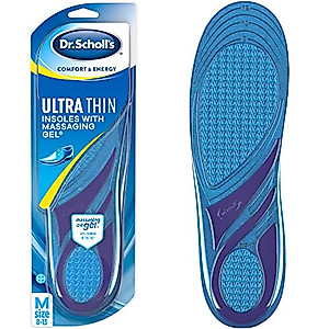 Dr. Scholl's ULTRA THIN Insoles // Massaging Gel Insoles 30% Thinner in the Toe for Comfort in Dress Shoes (for Men's 8-13, also available for Women's 6-10)