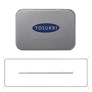 TOSUKKI 0.1mm Microscope Reticle Micrometer,Clear Micrometer Measuring Ruler, Microscope Micrometer Calibration Ruler Slide