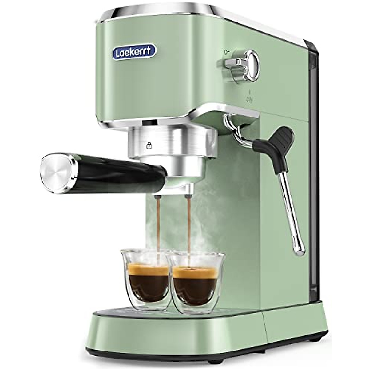 Laekerrt Espresso Machine 20 Bar Espresso Maker CMEP02 with Milk Frother Steam Wand, Retro Home Expresso Coffee Machine for Cappuccino and Latte (Green) Gift for Coffee Lovers, Mom, Friend, Family