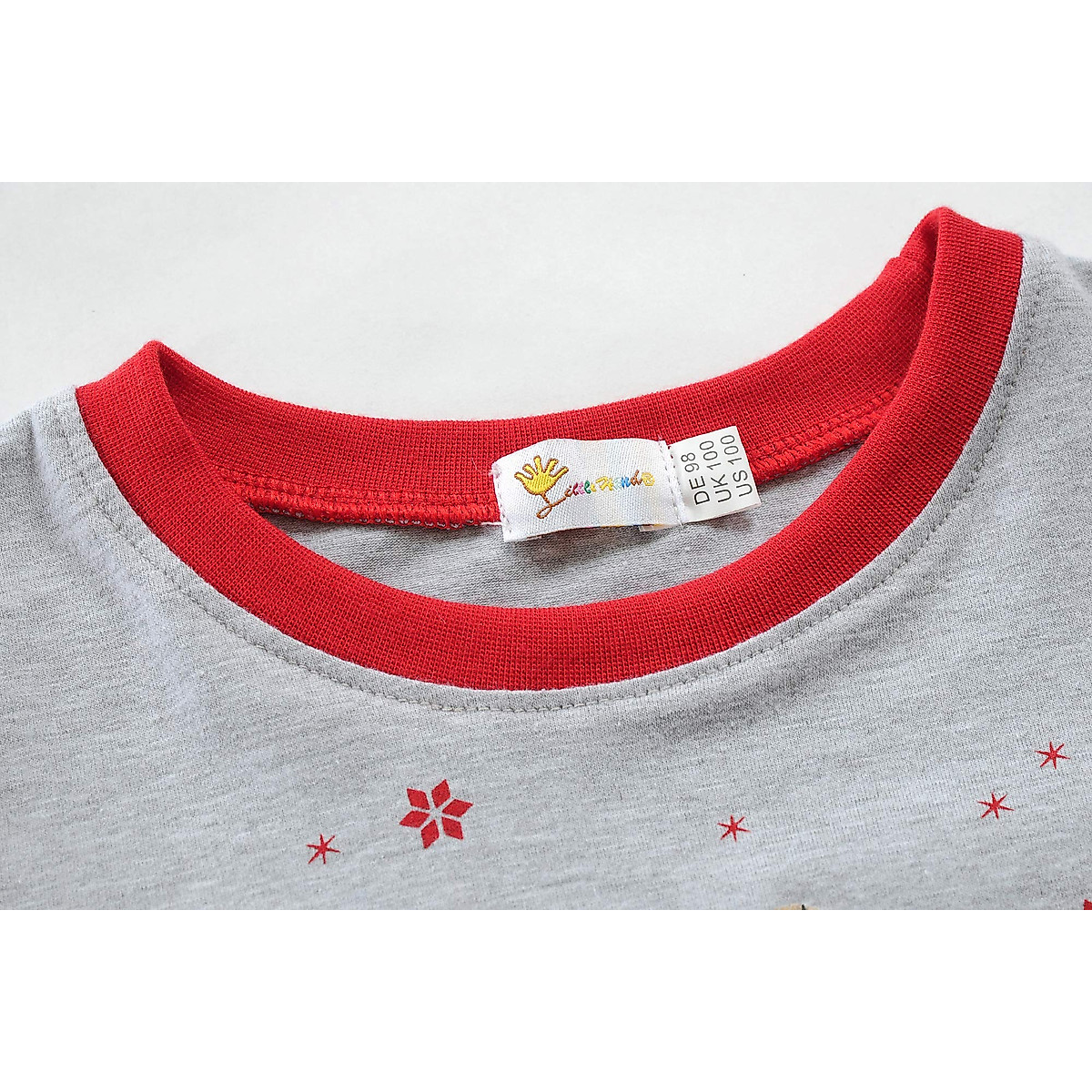 Little Boys Girls Christmas Pajamas Set Long Sleeve Sleepwear 100% Cotton Reindeer Pajama Toddler Kids Pjs for Boy Jammies Holiday Clothes Sets Size 3T