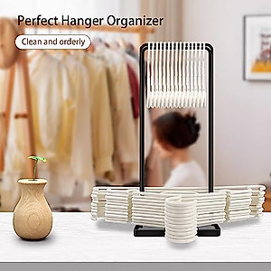 TXINBT 2 Pack Hanger Organizer,Clothes Hanger Stacker for Closet Laundry Room，Can accommodate 110 Wire Hangers，Hanger Storage That fits Hangers