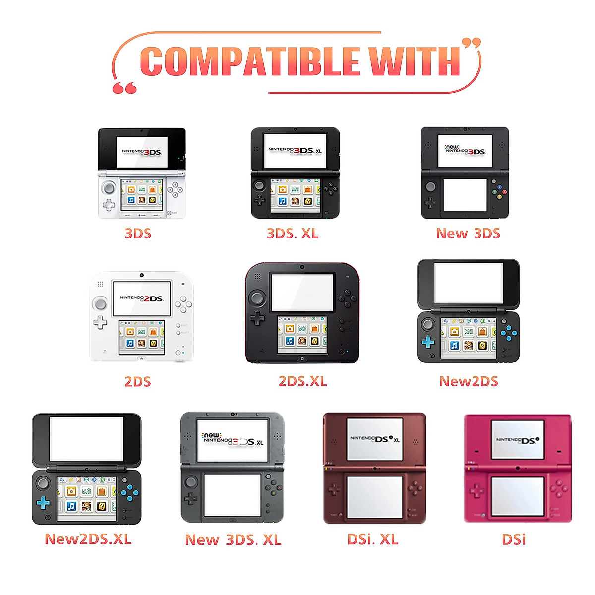 2Pack 3DS Charger, AC Adapter Charger Home Travel Charger Wall Plug Power Adapter (100-240 v) for Nintendo New 3DS XL New 3DS 3DS XL 3DS New 2DS XL New 2DS 2DS XL 2DS DSi DSi XL