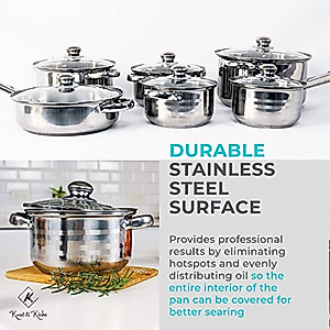 Kunst & Küche Constance Series 12 PCS Stainless Steel Pot Cookware Set Kitchen
