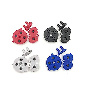 Colorful Conductive Rubber Pad Buttons A-B D-pad for GBA Gameboy Advance Silicone Start Select Keypad (Grey)