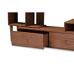 BAXTON STUDIO Haversham Mid-Century Retro Modern TV Stand Entertainment Center and Display Unit