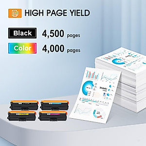 Cool Toner Compatible Toner Cartridge Replacement for Brother TN433 TN-433 MFC-L8900Cdw TN431 for Brother HL-L8360Cdw HL-L8260Cdw MFC-L8610Cdw HL-L8360Cdwt Printer (Black Cyan Magenta Yellow, 4 Pack)