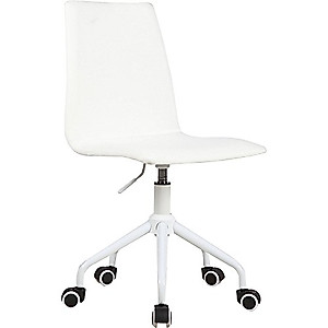 Urban Lifestyle Linen Swivel Chair, White