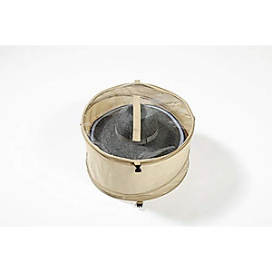 TIURE Large Hat Pop Up Bag Storage and Travel Box for Big Round Hats and Caps Expands and Keeps Out Dust and Dirt Perfect for Cover Cowboy Sun Beach Hats, 19 inches diameter