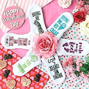 Haute Soiree If You Can Read This, Bring Me Some Wine Funny Socks for Women - One Size Fits All