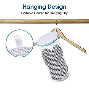 OTraki Shoe Washing Bag 7 x 15 Inch Shoe Bag Washing Machine 2 Pack Shoes Washer Bag Durable Sneaker Mesh Laundry Bag Multi-Functional Polyester Net for Sneakers Flat Shoes