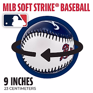 Franklin Sports Atlanta Braves MLB Team Baseball - MLB Team Logo Soft Baseballs - Toy Baseball for Kids - Great Decoration for Desks and Office